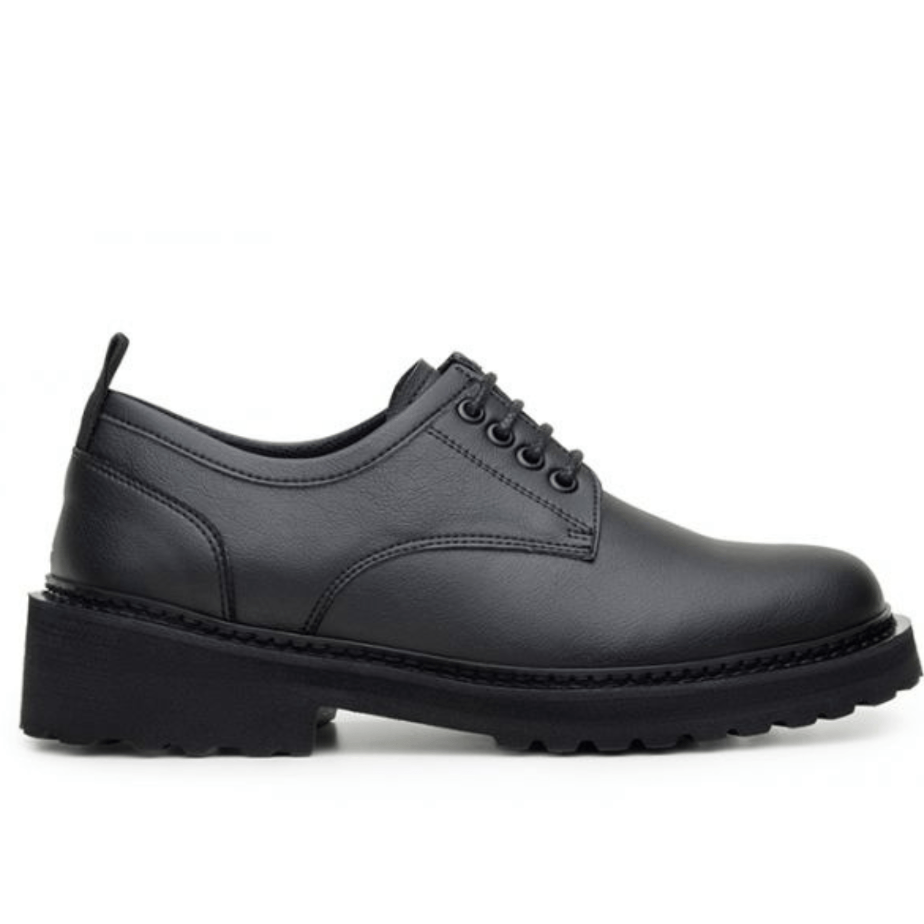 'Everyday Derby' unisex vegan shoe with chunky sole by Ahimsa - black ...