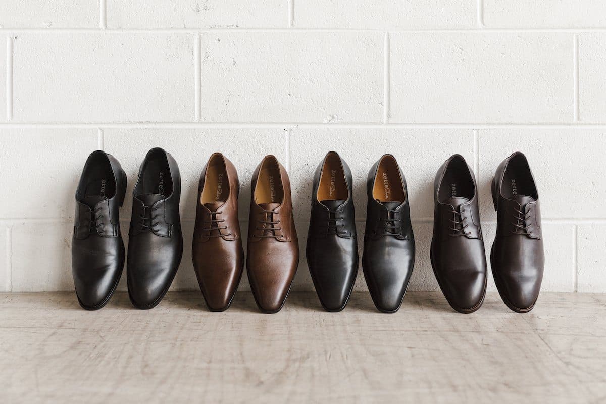 'Gideon' classic vegan derby round toe by Zette Shoes - black – Vegan Style